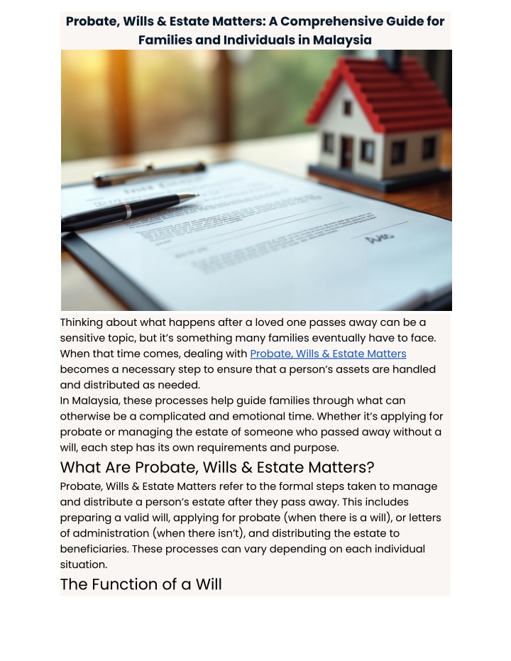PPT - Probate, Wills & Estate Matters: A Comprehensive Guide for ...