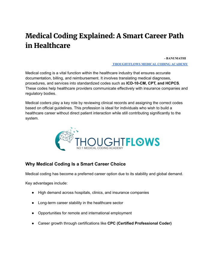 PPT - Medical Coding Explained_ A Smart Career Path in Healthcare ...