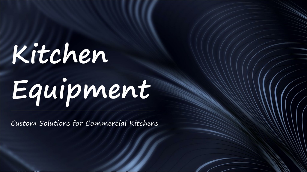 PPT - Kitchen Equipment PowerPoint Presentation, free download - ID ...