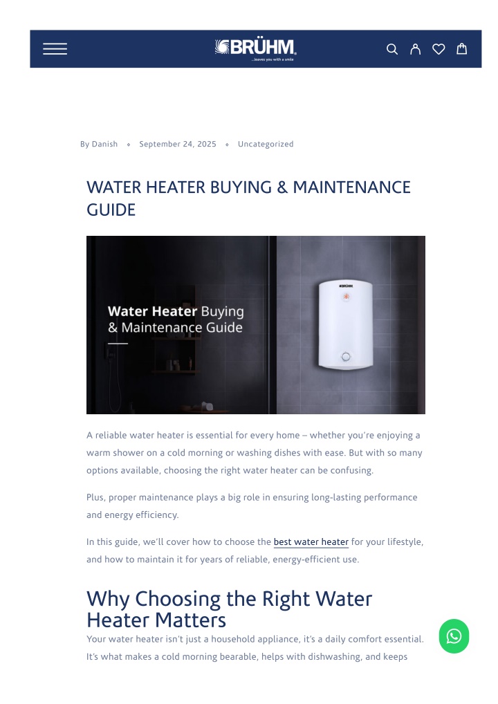 PPT - Water Heater Buying and Maintenance Guide for Reliable Hot Water ...