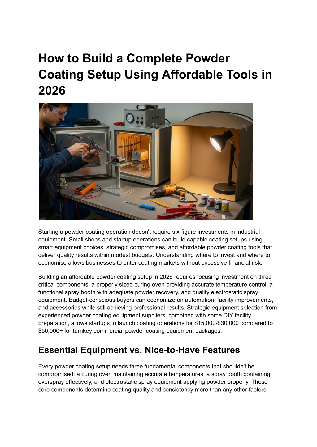 PPT - How to Build a Complete Powder Coating Setup Using Affordable ...