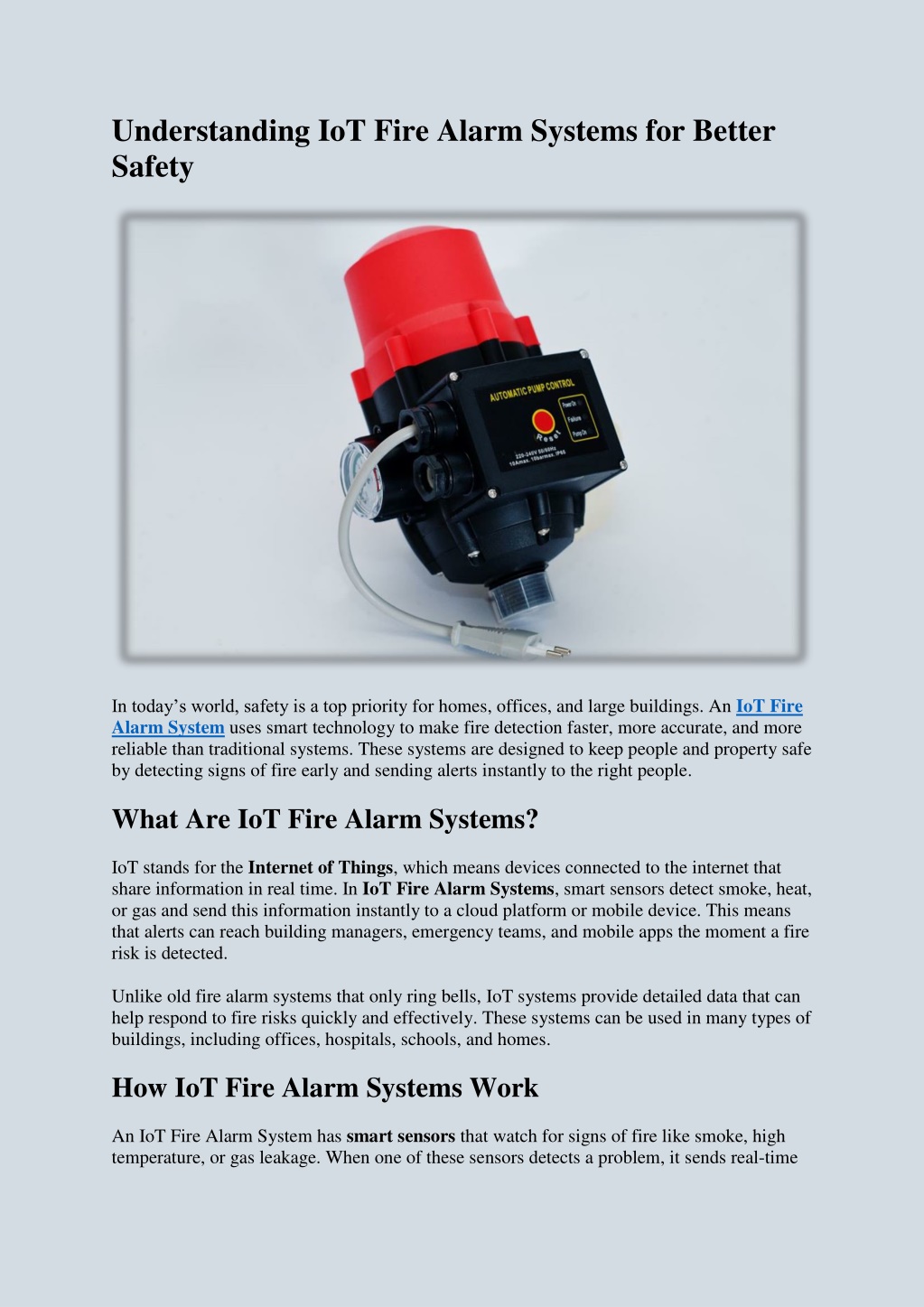 PPT - Understanding IoT Fire Alarm Systems for Better Safety PowerPoint ...