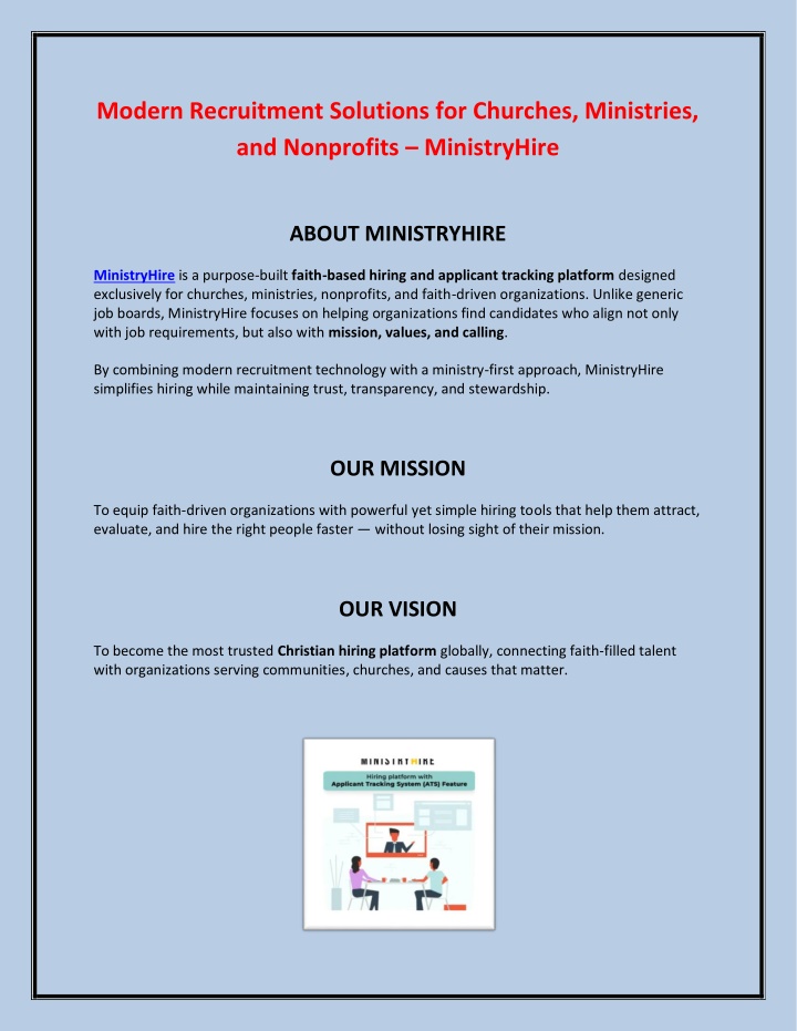 PPT - MinistryHire | Modern Recruitment Solutions for Faith-Based ...