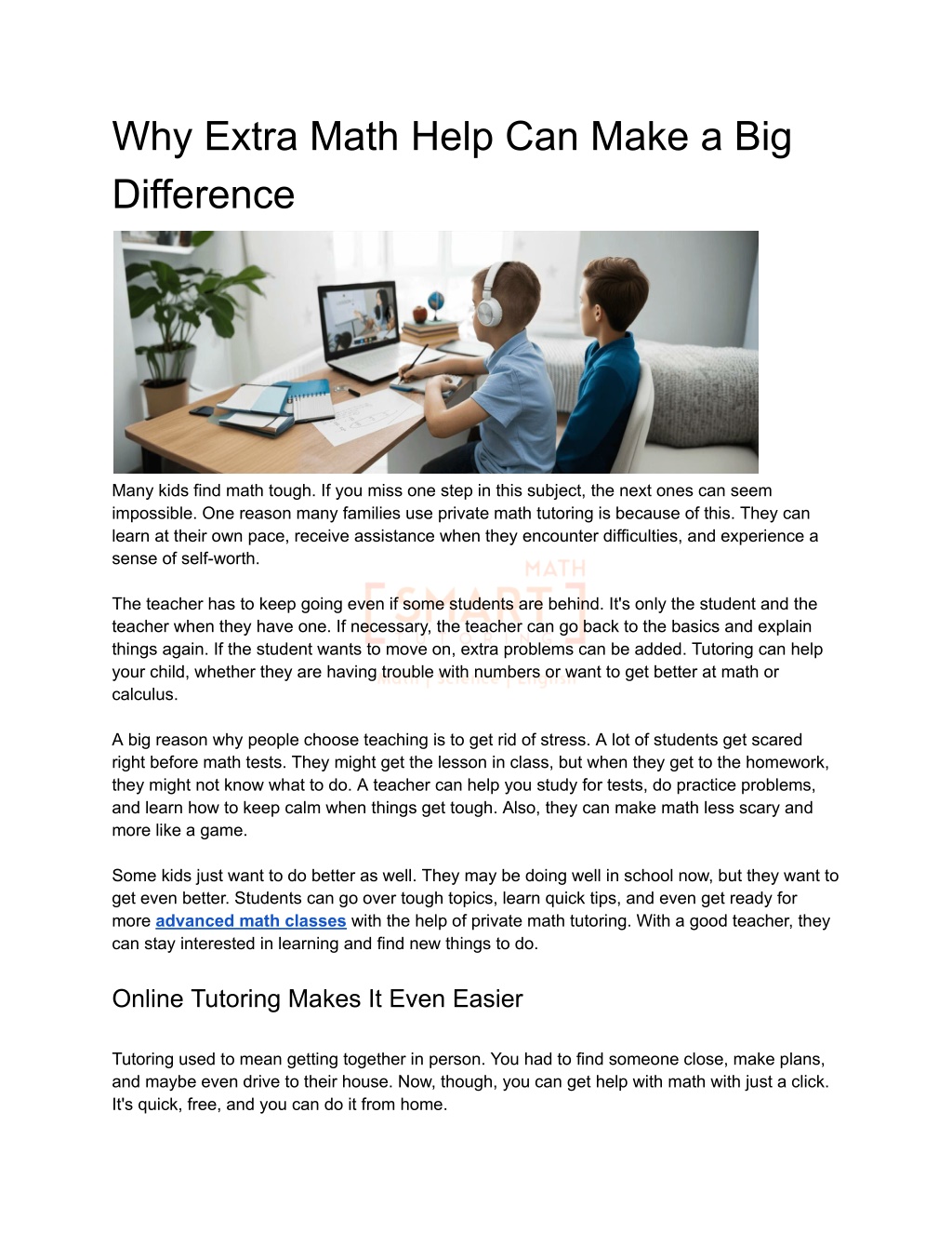 PPT - Why Extra Math Help Can Make a Big Difference PowerPoint ...