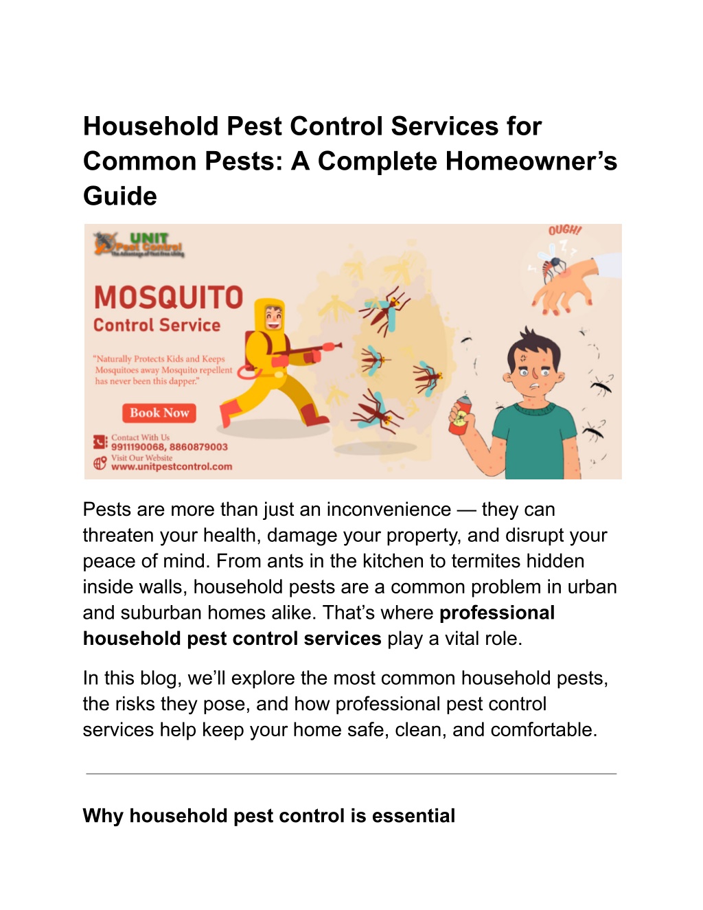 PPT - Household Pest Control Services for Common Pests PowerPoint ...