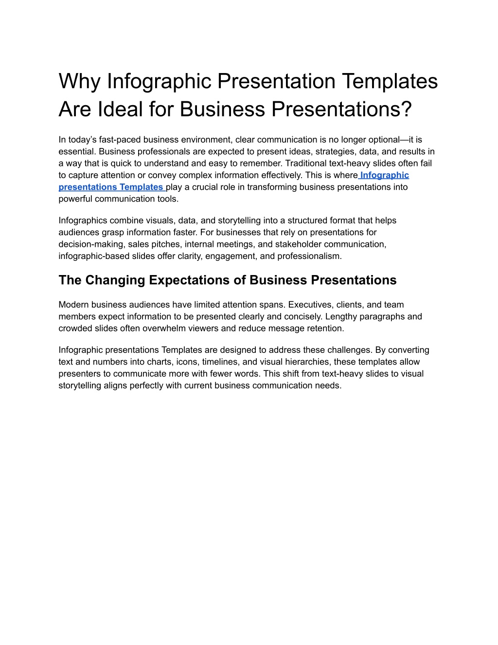 PPT - Why Infographic Presentation Templates Are Ideal for Business ...
