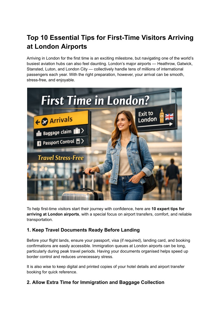 PPT - Top 10 Essential Tips for First-Time Visitors Arriving at London ...