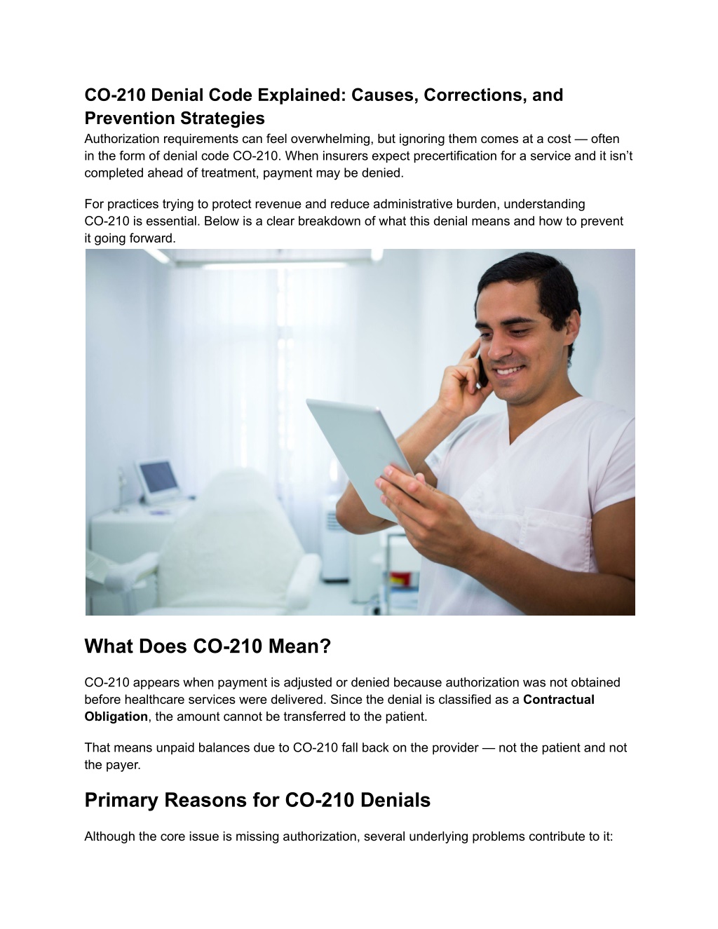 PPT - CO-210 Denial Code Explained_ Causes, Corrections, and Prevention ...