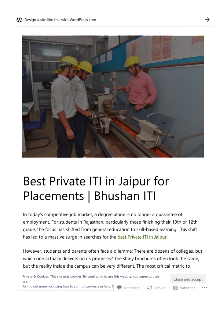 PPT - Best Private ITI in Jaipur For Placement Bhushan ITI PowerPoint ...