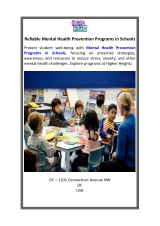 PPT - Reliable Mental Health Prevention Programs in Schools PowerPoint ...
