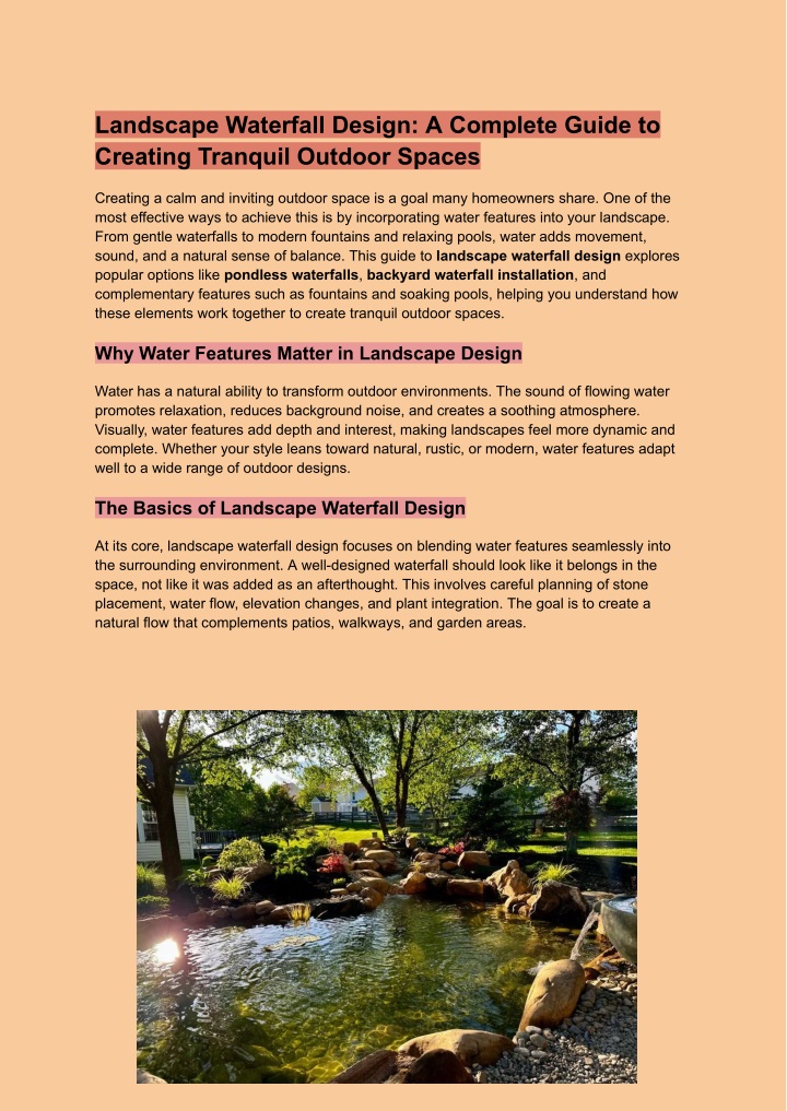 PPT - Landscape Waterfall Design_ A Complete Guide to Creating Tranquil ...