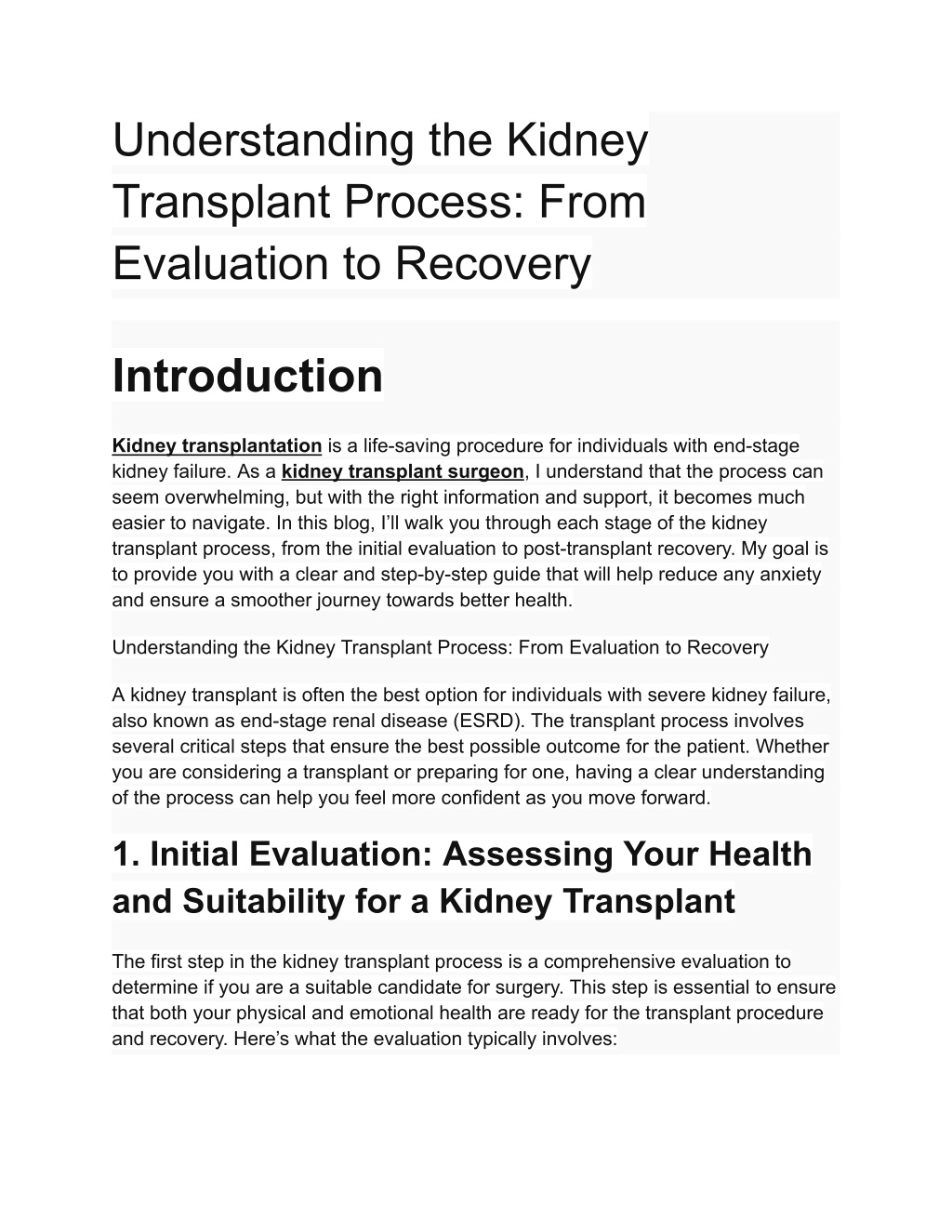 PPT - Understanding the Kidney Transplant Process_ From Evaluation to ...