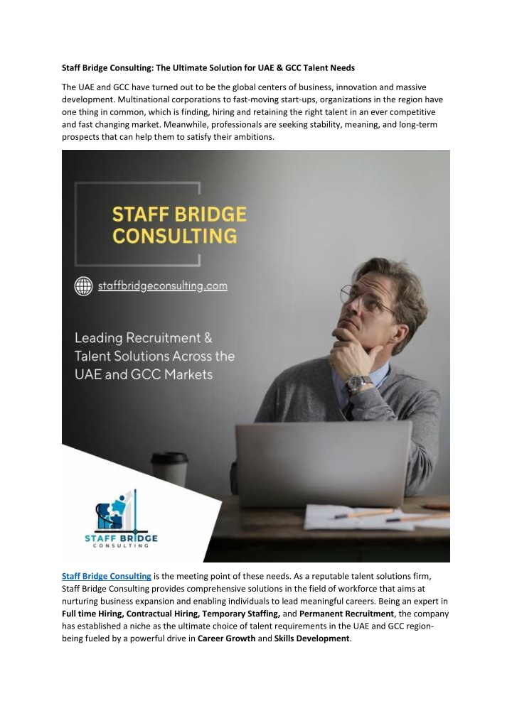 PPT - Staff Bridge Consulting - The Ultimate Solution for UAE & GCC ...