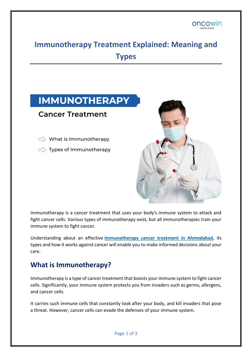 PPT - Immunotherapy Treatment Explained - Meaning and Types PDF ...