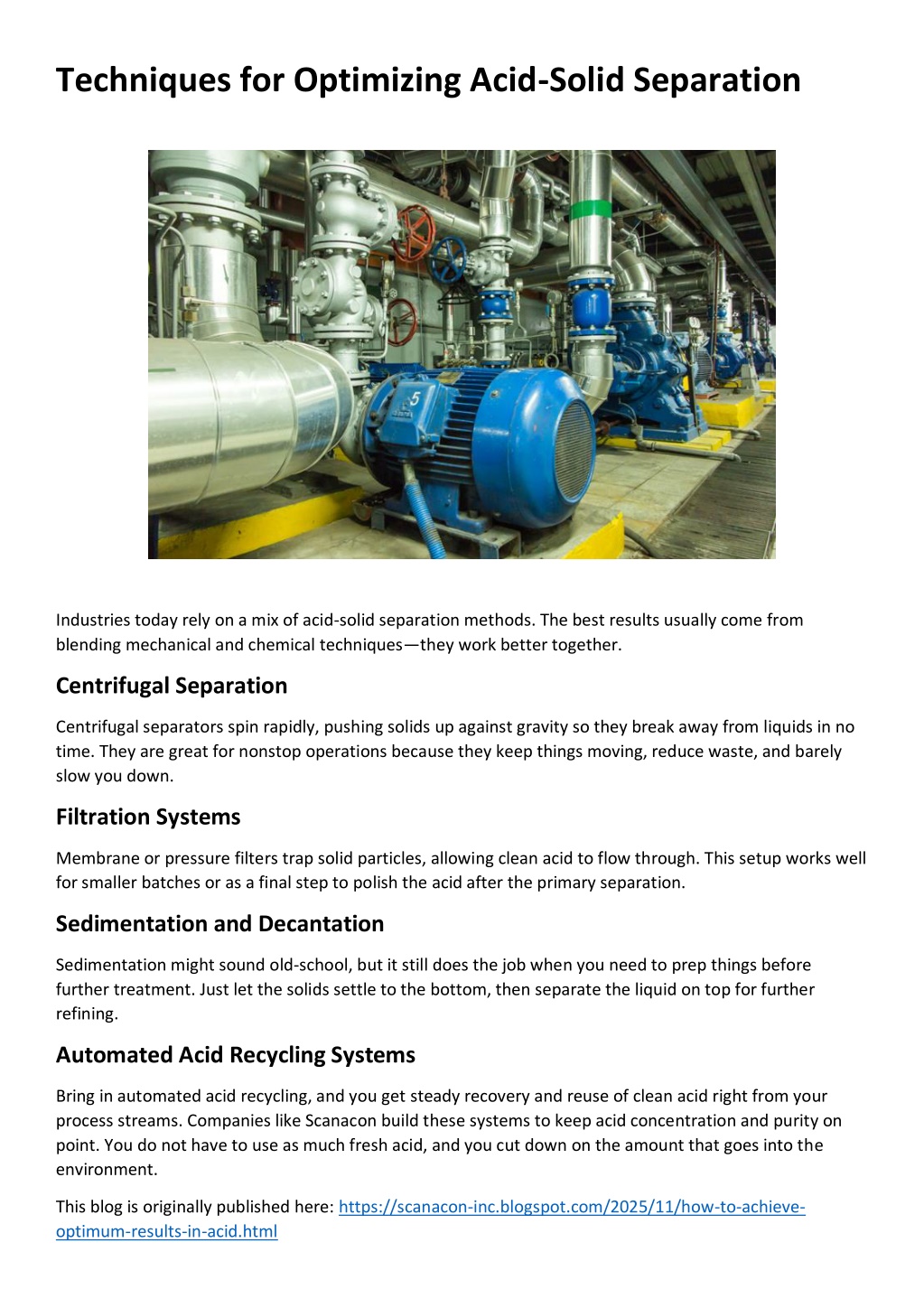 PPT - Techniques for Optimizing Acid-Solid Separation PowerPoint ...