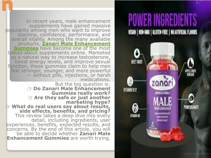 PPT - Zanari Male Enhancement Gummies PowerPoint Presentation, free ...