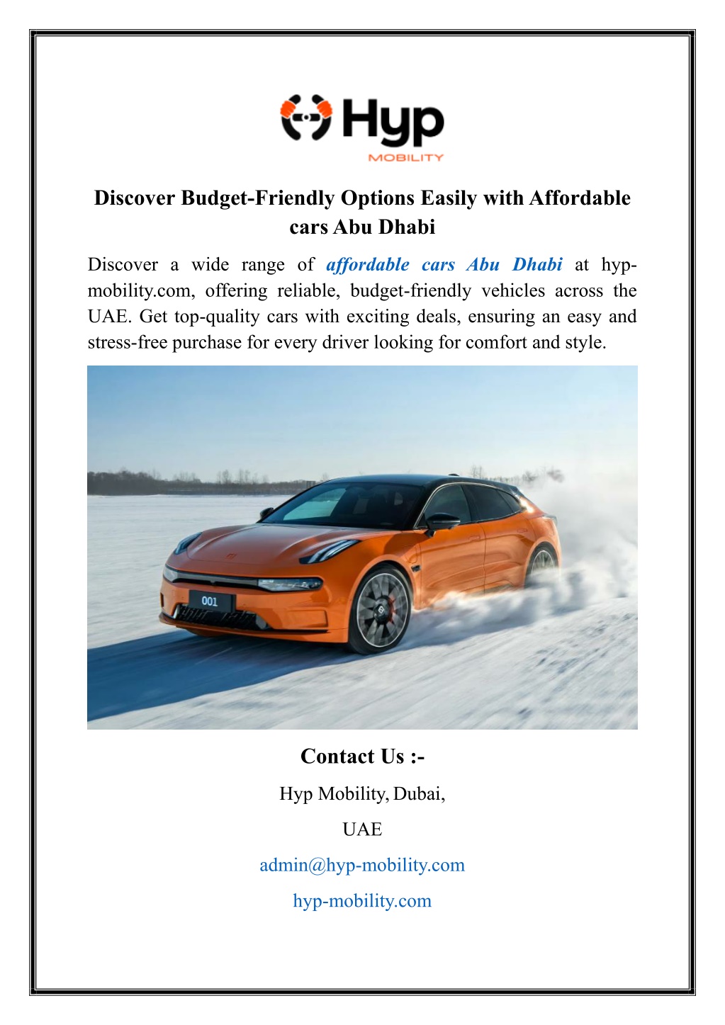 PPT - Discover Budget-Friendly Options Easily with Affordable cars Abu ...