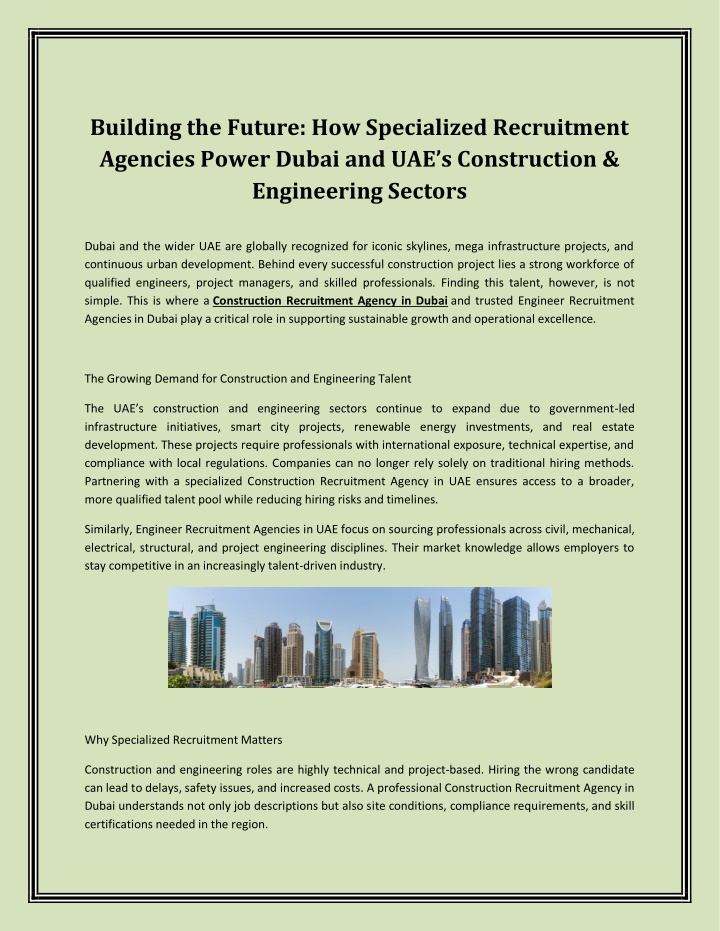PPT - Building the Future How Specialized Recruitment Agencies Power ...