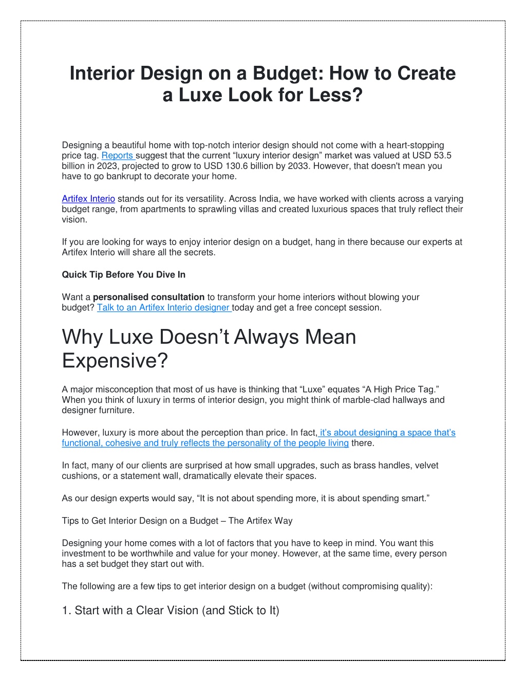 PPT - Interior Design on a Budget How to Create a Luxe Look for Less ...