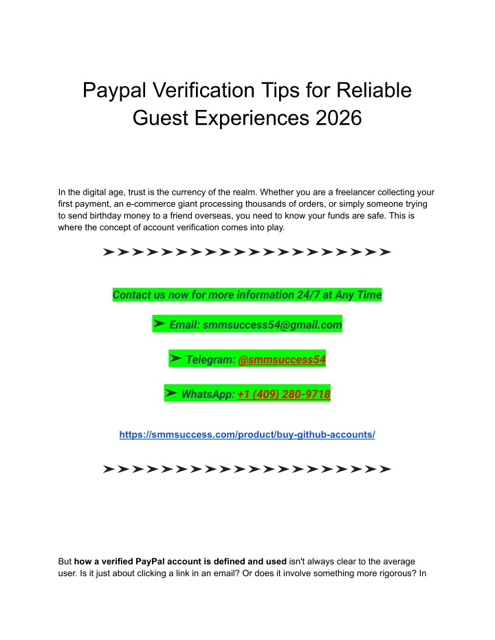 PPT - Paypal Verification Tips for Reliable Guest Experiences 2026 (1 ...
