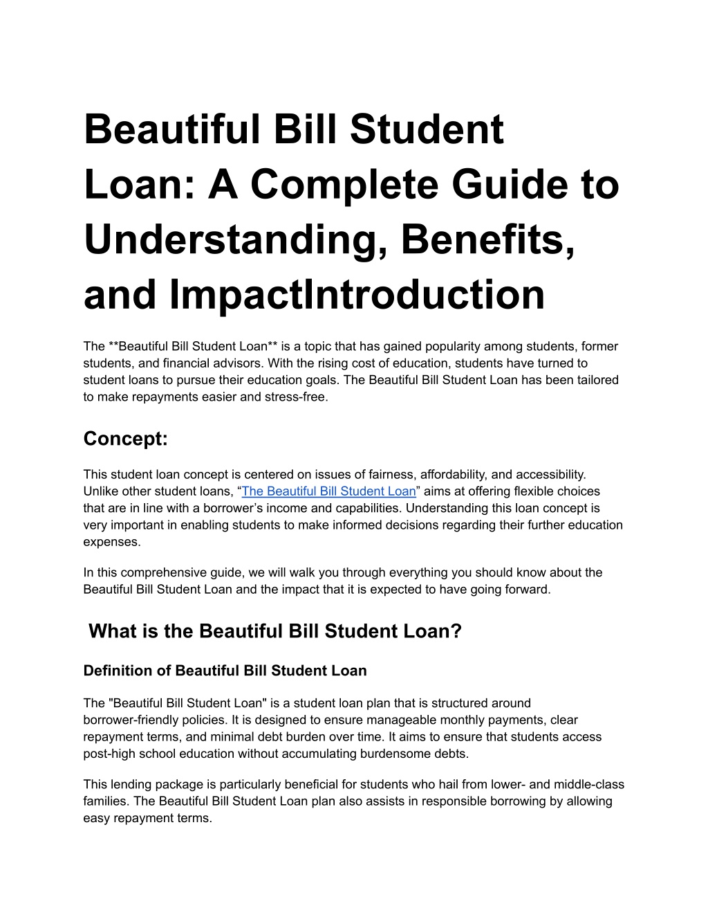 PPT - Beautiful Bill Student Loan_ A Complete Guide to Understanding ...