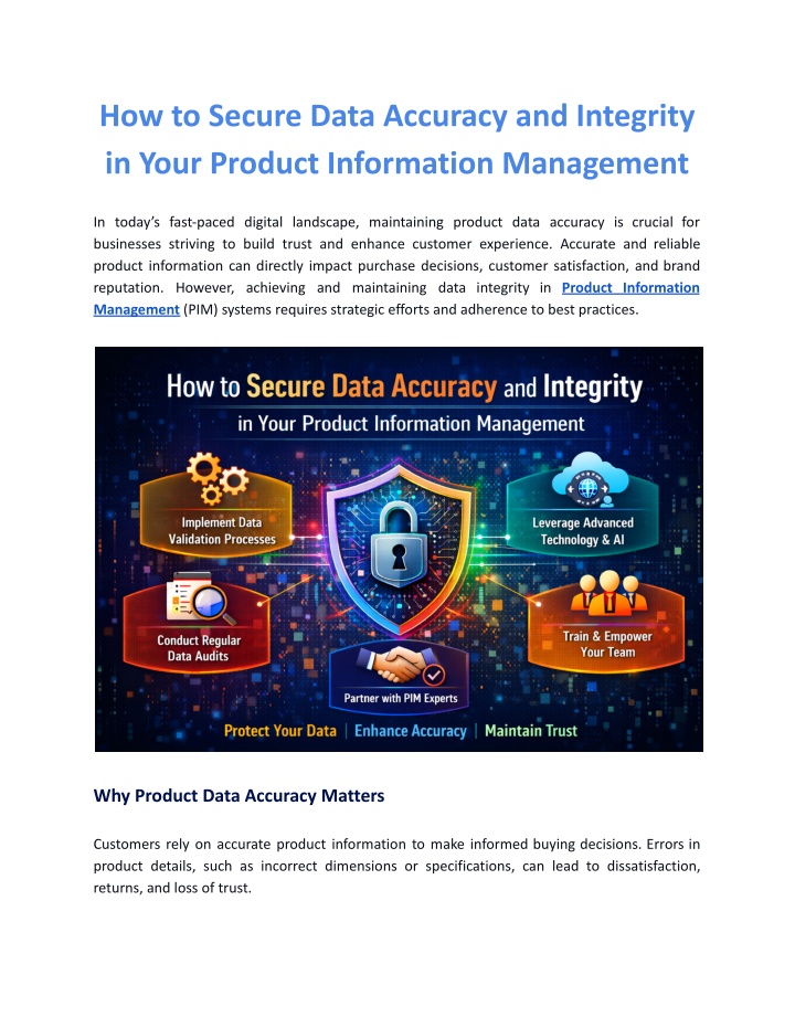 PPT - How to Secure Data Accuracy and Integrity in Your Product Information Management ...
