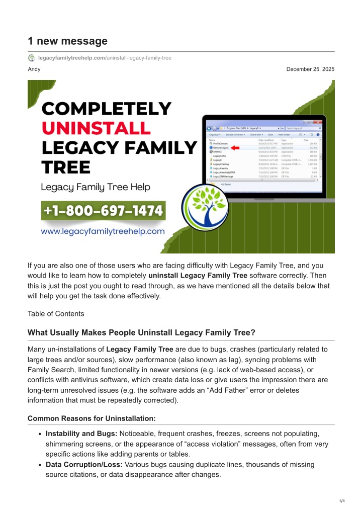 PPT - uninstall legacy family tree PowerPoint Presentation, free ...