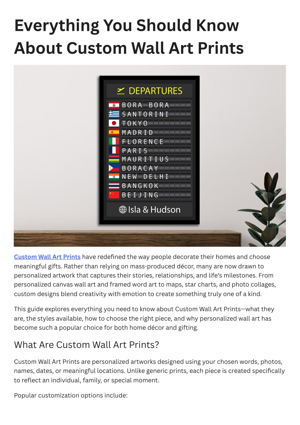 PPT - Everything You Should Know About Custom Wall Art Prints ...