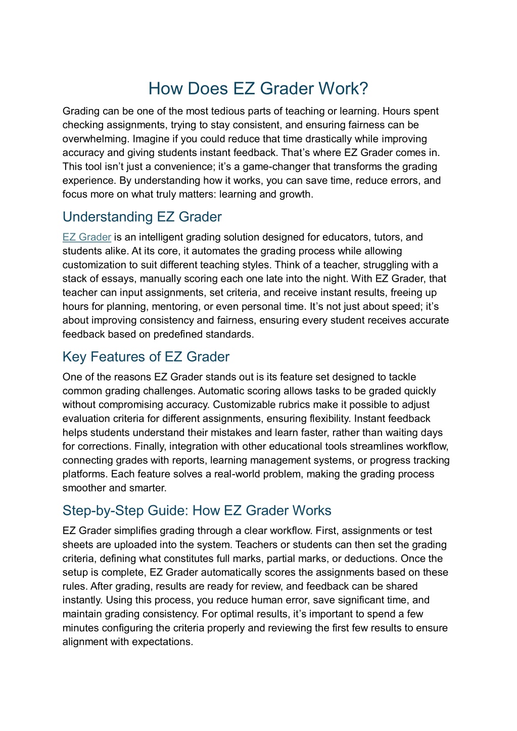 PPT - How Does EZ Grader Work PowerPoint Presentation, free download ...