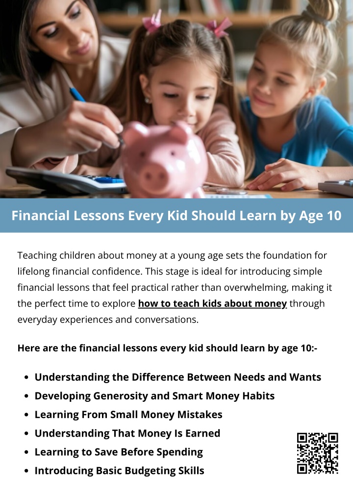 PPT - Financial Lessons Every Kid Should Learn by Age 10 PowerPoint ...