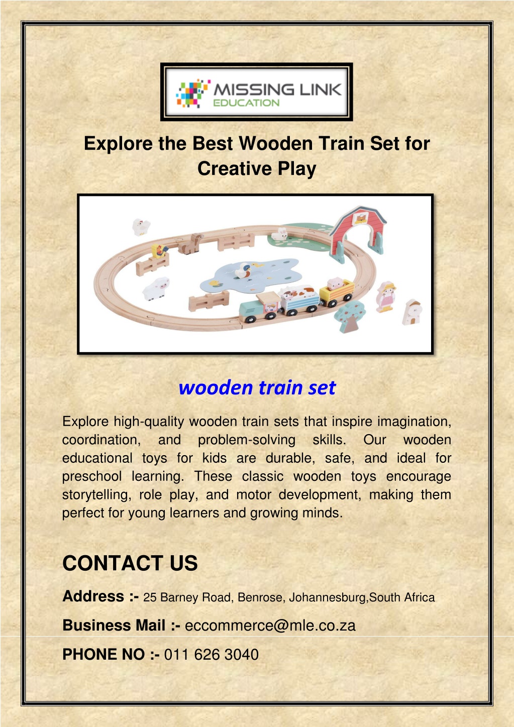 PPT - Explore the Best Wooden Train Set for Creative Play PowerPoint ...