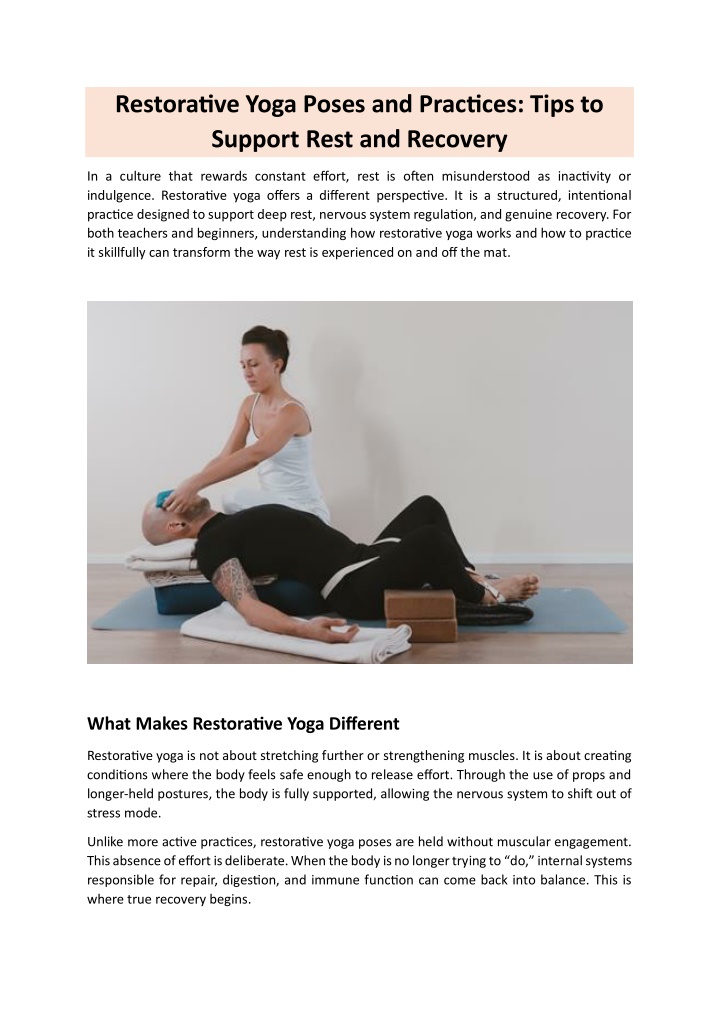 PPT - Restorative Yoga Poses and Practices - Tips to Support Rest and ...