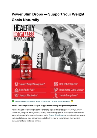 PPT - Power Slim Drops — Support Your Weight Goals Naturally PowerPoint ...