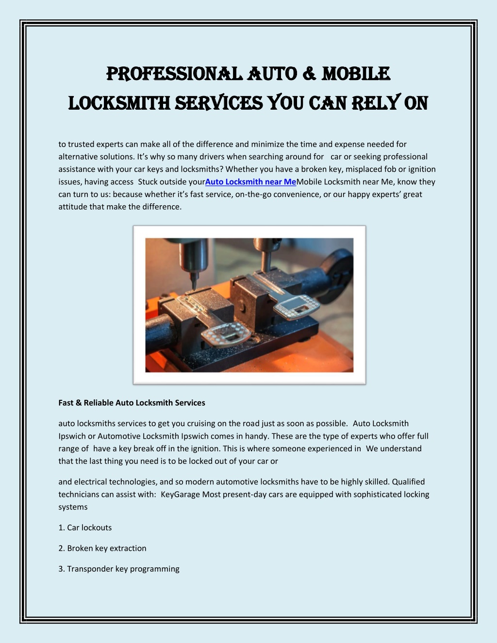 PPT - Professional Auto & Mobile Locksmith Services You Can Rely On ...