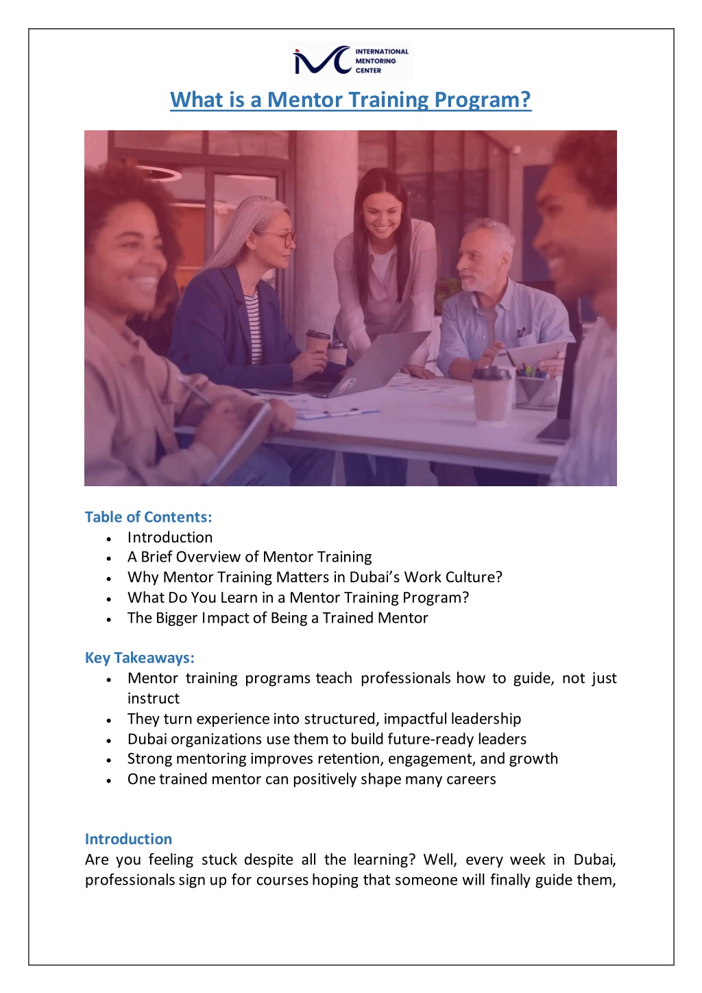 PPT - What is a Mentor Training Program? PowerPoint Presentation, free ...