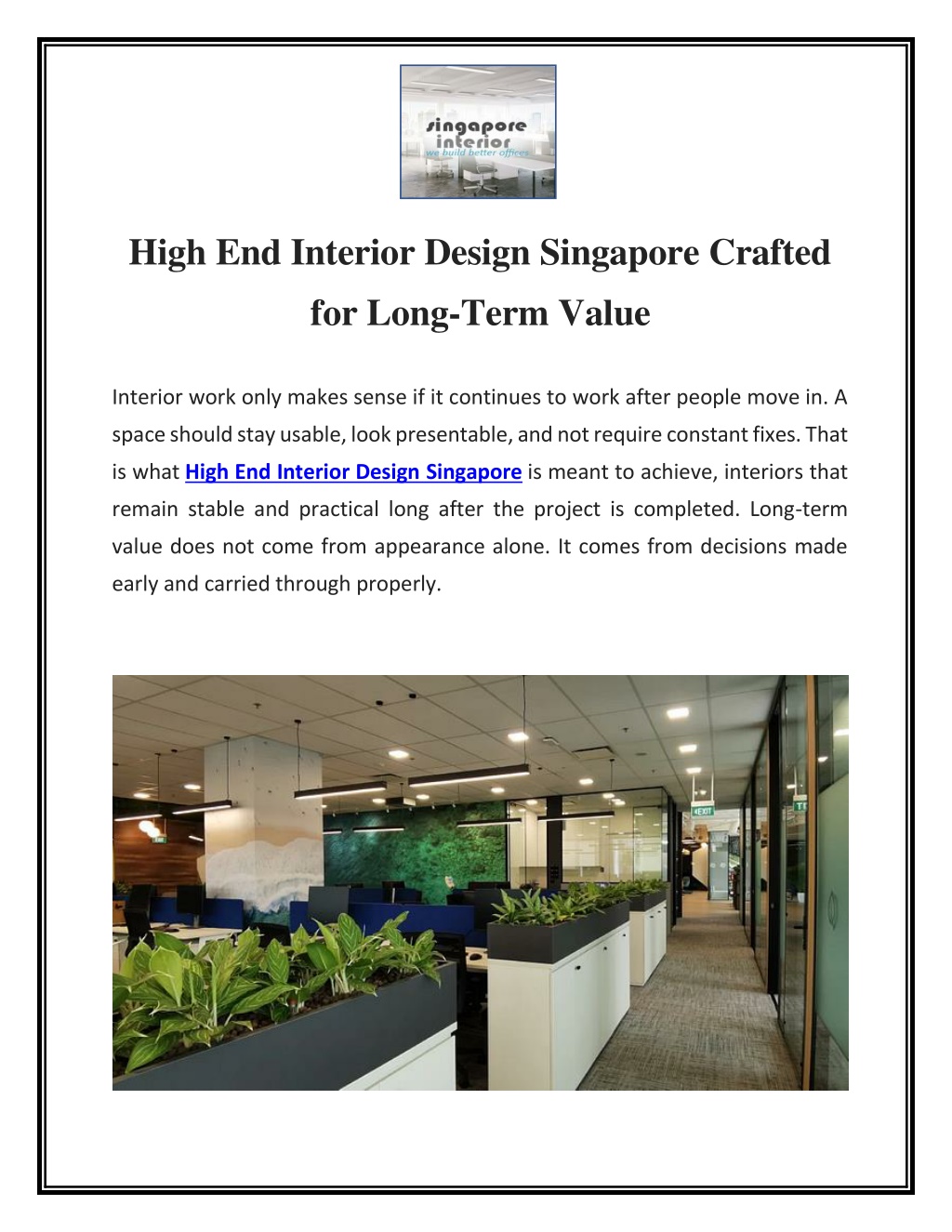 PPT - High End Interior Design Singapore Crafted for Long-Term Value ...