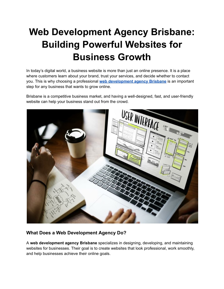 PPT - Web Development Agency Brisbane_ Building Powerful Websites for ...