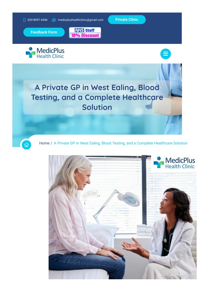 PPT - A Private GP in West Ealing, Blood Testing, and a Complete ...