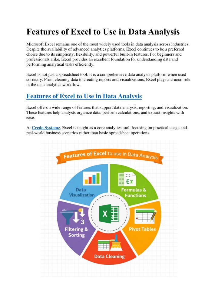 PPT - Features of Excel to Use in Data Analysis_Credo Systemz ...
