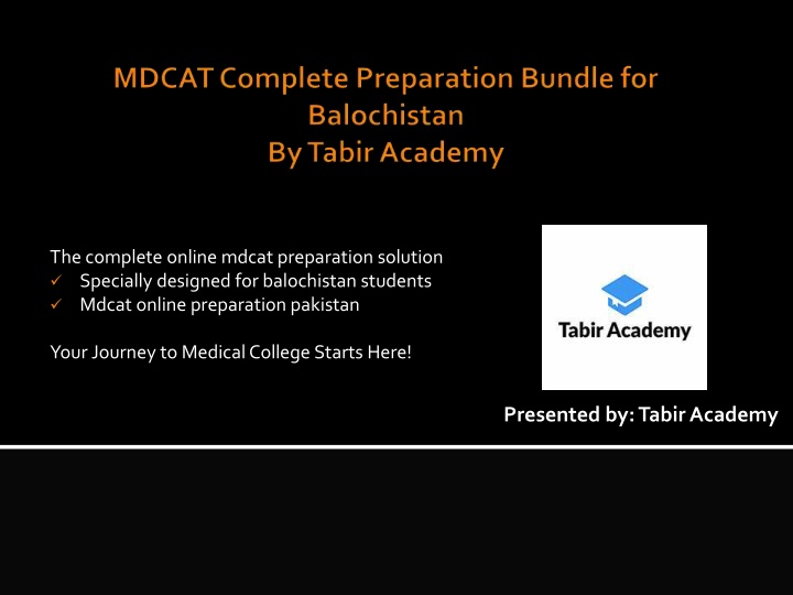 PPT - MDCAT Full Preparation Plan for Balochistan PowerPoint ...