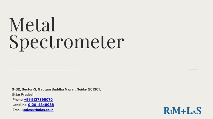 PPT - Metal Spectrometer | Spectrometer | Portable Metal Spectrometer ...