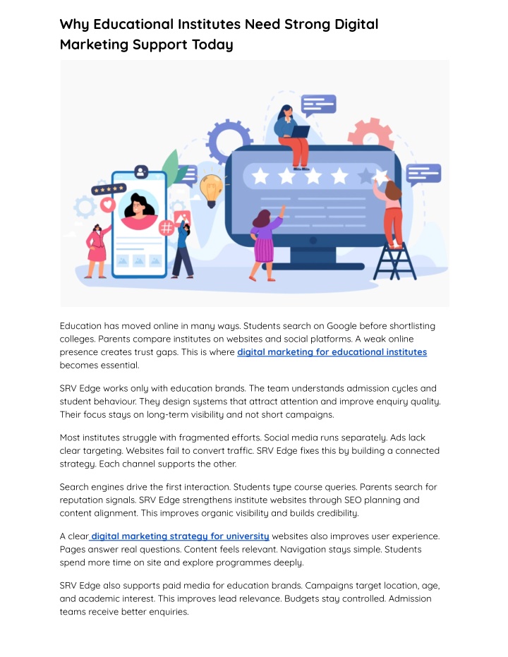 PPT - Why Educational Institutes Need Strong Digital Marketing Support ...