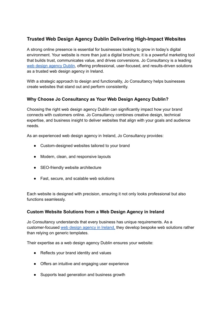PPT - Trusted Web Design Agency Dublin Delivering High-Impact Websites ...