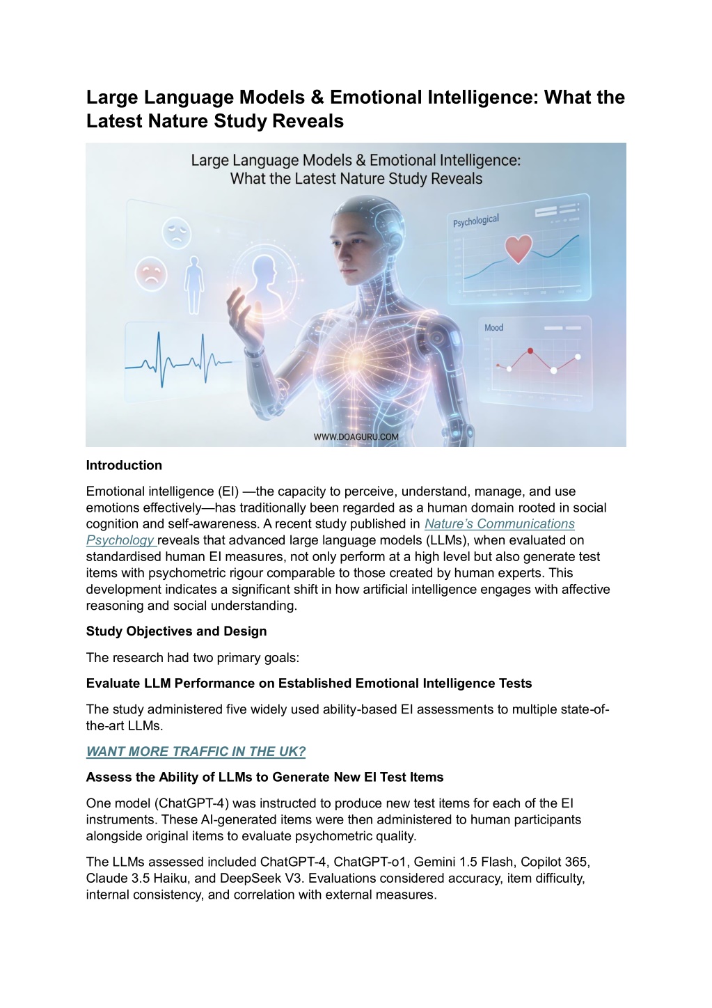 PPT - Large Language Models & Emotional Intelligence: What the Latest ...