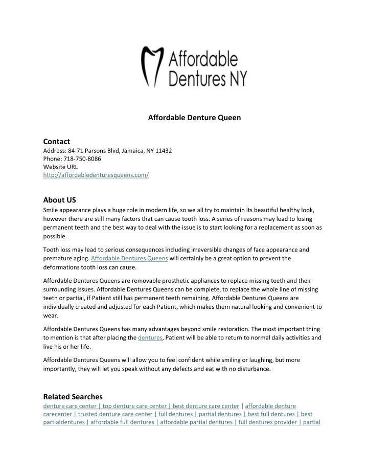 PPT - Affordable Denture Queen PowerPoint Presentation, free download ...