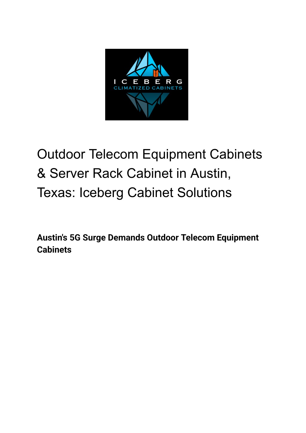 PPT - Outdoor Telecom Equipment Cabinets & Server Rack Cabinet in ...