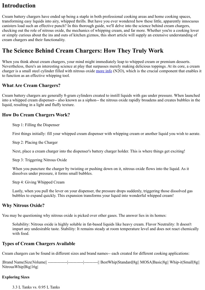 PPT - The Science Behind Cream Chargers: How They Really Work ...