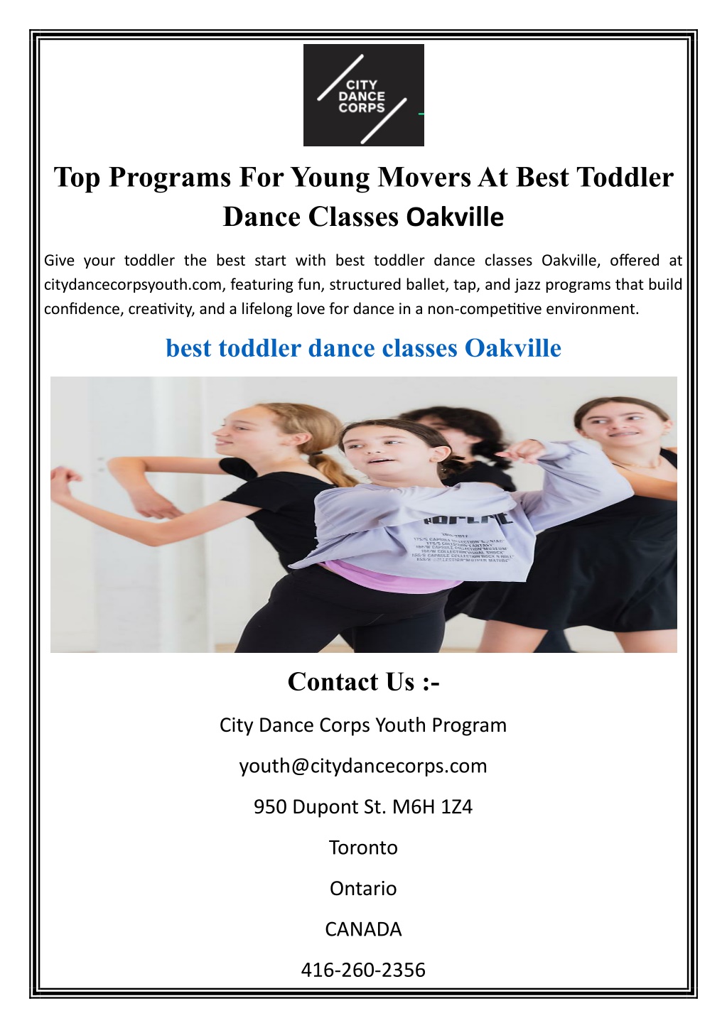 PPT - Top Programs For Young Movers At Best Toddler Dance Classes ...