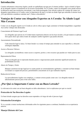 PPT - Ventajas de Contar con Abogados Expertos en A Coruña: Tu Aliado ...
