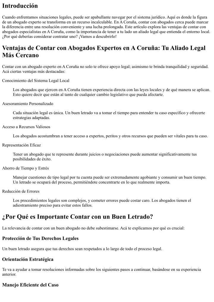 PPT - Ventajas de Contar con Abogados Expertos en A Coruña: Tu Aliado ...